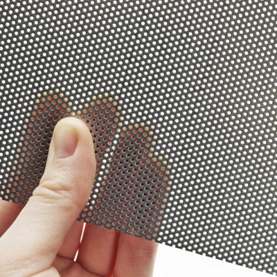 The Mesh Company SS304 1mm Round Hole 1mm Thick Perforated Metal - 1m x ...