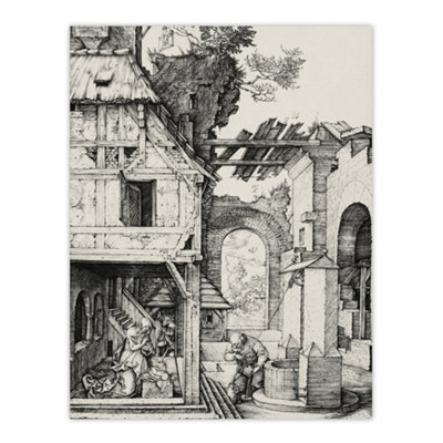 The Nativity Birth of Jesus Albrecht Durer Wall Art Poster Print 12X16"