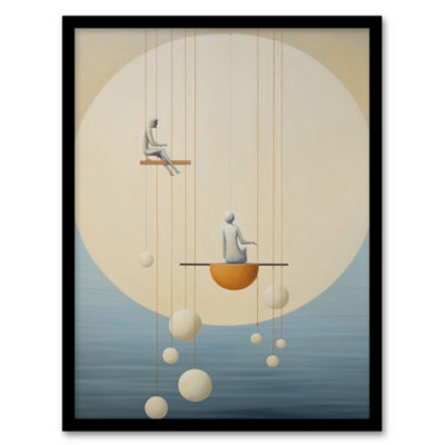 The Night Shift Hanging the Moon and Stars Pastel Colour Tan Blue ...