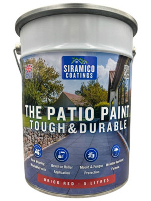 The Patio Paint - Brick Red - 5 Litre - Superior Patio Paint with ...