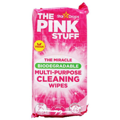 The Pink Stuff Cleaning Wipes (Pack of 72) Pink (One Size)