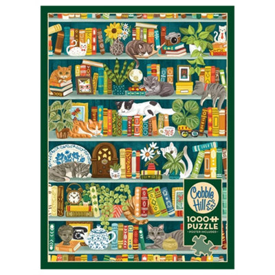 The Purrfect Bookshelf Jigsaw Puzzle 1000 Pieces