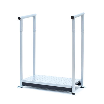 The Ramp People Adjustable Half Step with Handrails - Steel Safety Step ...
