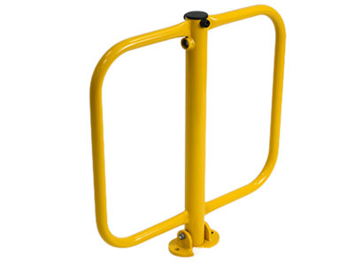 The Ramp People Foldable Security Parking Bollard - Wide Yellow Barrier ...