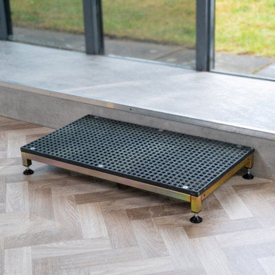 The Ramp People Half Step Adjustable - GRP Surface Outdoor Step ...