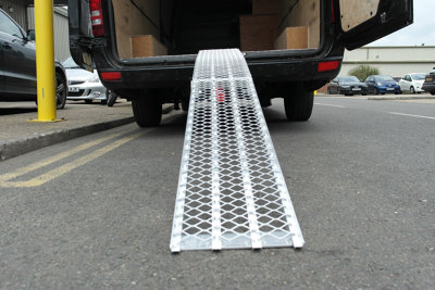 The Ramp People Motorbike Ramp with Mesh Surface 2.2m 340kg Folding ...