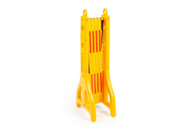 Buy The Ramp People Plastic Expandable Safety Barrier Black & Yellow ...