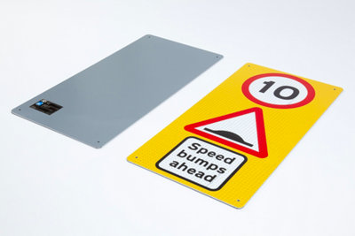 The Ramp People Wall Mounted Speed Bump Warning Sign 10mph 300mm x 600mm