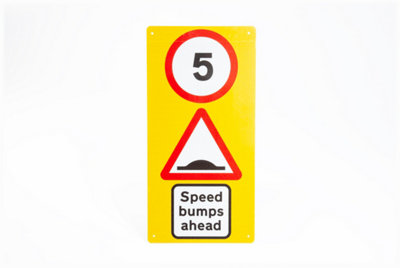 The Ramp People Wall Mounted Speed Bump Warning Sign 5mph