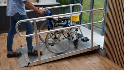The Ramp People Wheelchair Ramp with Handrails 4ft Aluminium 350kg ...