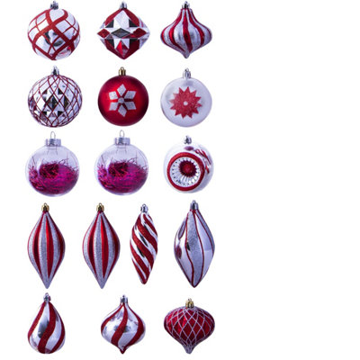 The Red & Silver Bauble 16pc Feature Set