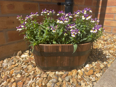 The Satchville Gift Company Wooden Barrels - Trough | DIY at B&Q