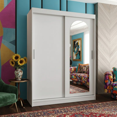 The Selfie 150 Sliding Mirror Wardrobe 2 Door System with Profiles ...