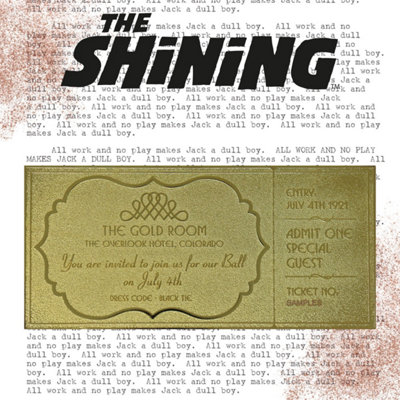 The Shining Limited Edition 24k Gold Plated The Overlook Hotel Ball Ticket