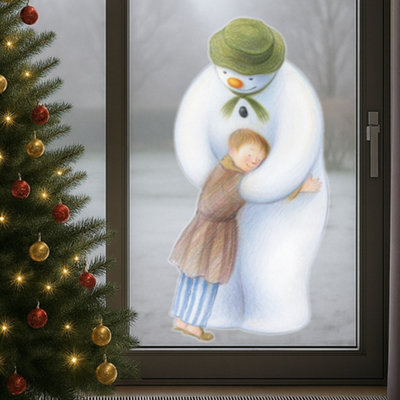 The Snowman and James Hug Window Sticker (XL size) Christmas Window ...