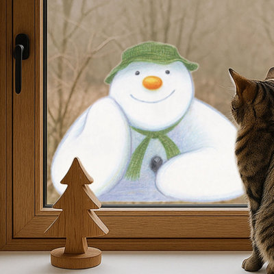 The Snowman Smiling Window Sticker (Large size ) Christmas Window ...
