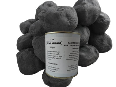 The Stove Wizard 10 Small Cast Replacement Gas Fire Coals & 500ml High ...