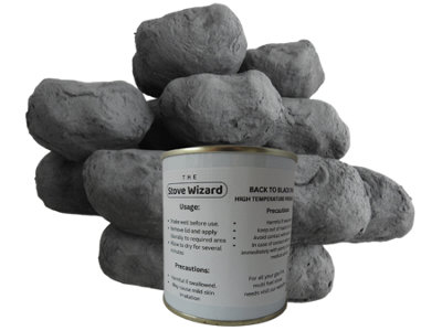 The Stove Wizard 20 Large Cast Replacement Gas Fire Coals & 500ml High ...