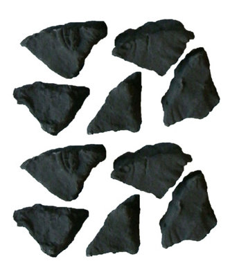 The Stove Wizard 20 Triangle Shape Gas Fire Replacement Coals 70mm x 35mm