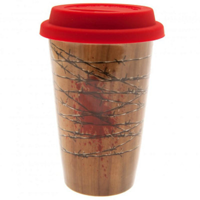 The Walking Dead Ceramic Travel Mug Red/Brown (One Size) | DIY at B&Q