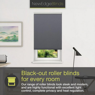 Thermal Blackout Roller Blinds 175cm Drop x Width 105cm Ochre