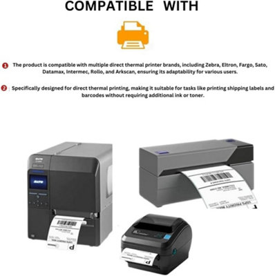 Thermal Shipping Label Roll 2x1 inch Self Adhesive Address Shipping Thermal Stickers Thermal ...