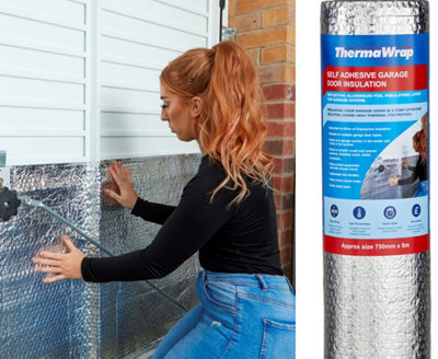 Thermawrap Foil Bubble Garage Door Insulation Roll 750mm x 8m Self Adhesive