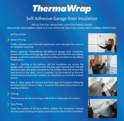Thermawrap Foil Bubble Garage Door Insulation Roll 750mm x 8m Self Adhesive