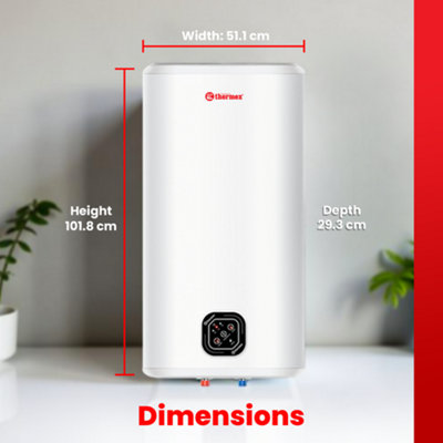 Thermex IF 80 Litre Flat Smart Storage Water Heater Vertical and ...