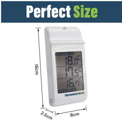 Thermometer World Digital Max Min Thermometer With Easy to Reset Large ...