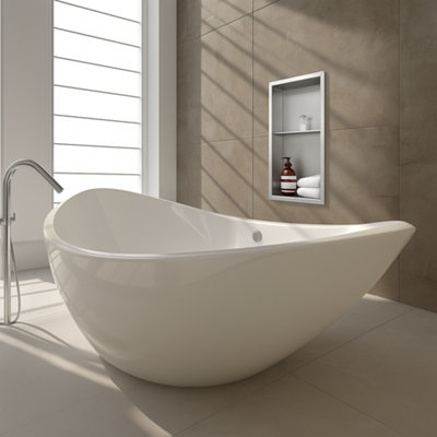 Thermopanel 304 Stainless Steel Recess Shower Niche Shelved - Stainless ...