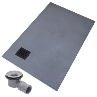 Thermopanel Corner Black Square Drain Wet Room Shower Tray Former ...
