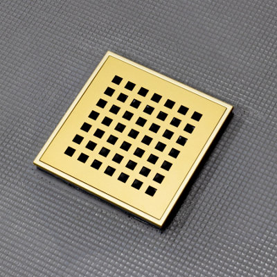 Thermopanel Corner Gold Square Drain Wet Room Shower Tray Former and ...
