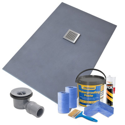 Thermopanel Offset Stainless Steel Square Drain Wet Room Shower Tray ...
