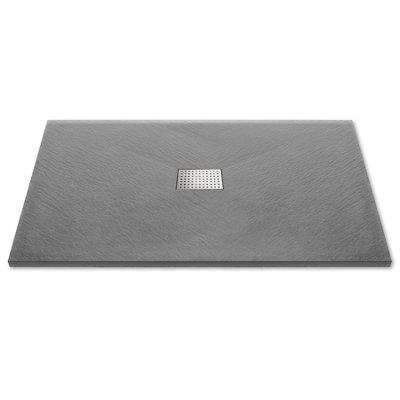 Thermopanel SMC Dark Grey Shower Tray Base Slate Stone Effect Textured ...