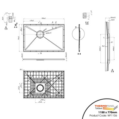 Thermopanel Tuffdeck Shower Tray Floor Formers for Vinyl Floors - 1150 ...