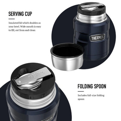 Thermos Stainless King 470ml Insulated Food Flask Midnight Blue