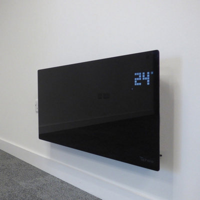 ThermoSphere Flat Glass Panel Heater Black 1500W
