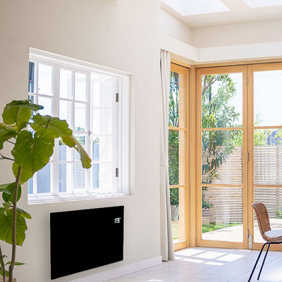 ThermoSphere Flat Glass Panel Heater Black 2000W | DIY at B&Q