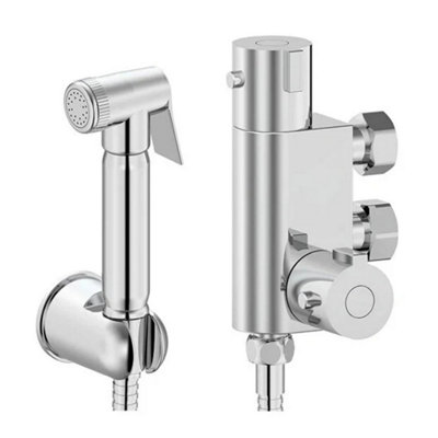 Thermostatic Bidets Toilet Valve Douche Kit Spray Shower Chrome
