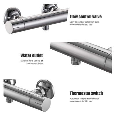 Thermostatic Shower Mixer Bar Single Lever Exposed Bath Shower Mixer ...