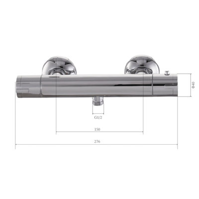 Thermostatic Shower Mixer Bar Single Lever Exposed Bath Shower Mixer ...