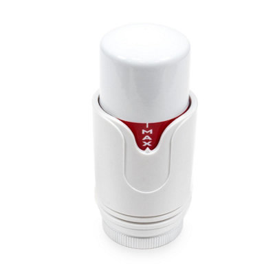 Thermostatic TRV White Angled Radiator Valves 1-2" x 15mm
