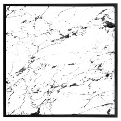 Thin black marble (Picutre Frame) / 16x16" / Brown | DIY at B&Q