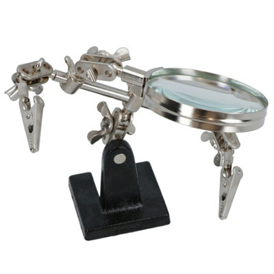 Third Helping Hands Free Magnifier Magnifying Glass Clamp Soldering Iron