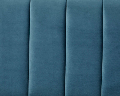 Thomas Velvet Fabric 3 Seater Sofa, Blue