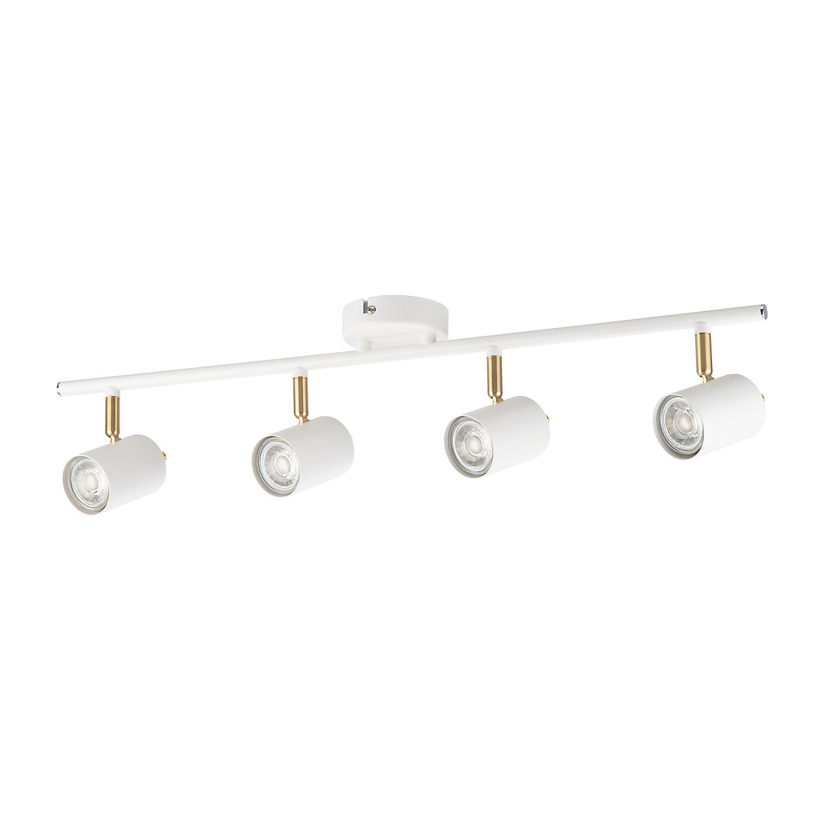 Thorpe Spotlight White and Gold GU10 5W LED 4-Bar Quad Ceiling Light ... Thorpe Spotlight White and Gold GU10 5W LED 4-Bar Quad Ceiling Light ...