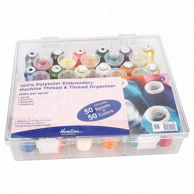 Thread Box and Storage Organiser: Filled: Polyester Machine Embroidery ...