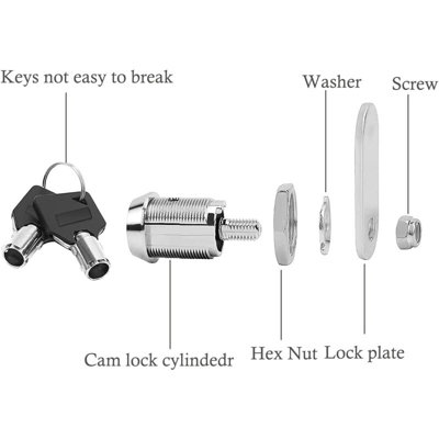 Thread Tubular Cam Lock, Cylinder Lock Security Lock For Barrel Mailbox ...