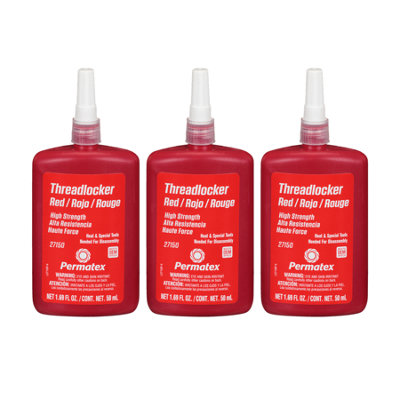Threadlock High Strength Fast Acting Nut & Bolt Thread Lock Sealant 3x50 ml